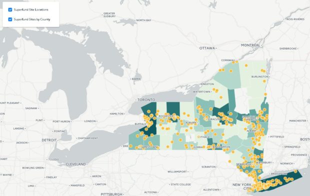 Superfund Sites in New York State – Information Visualization