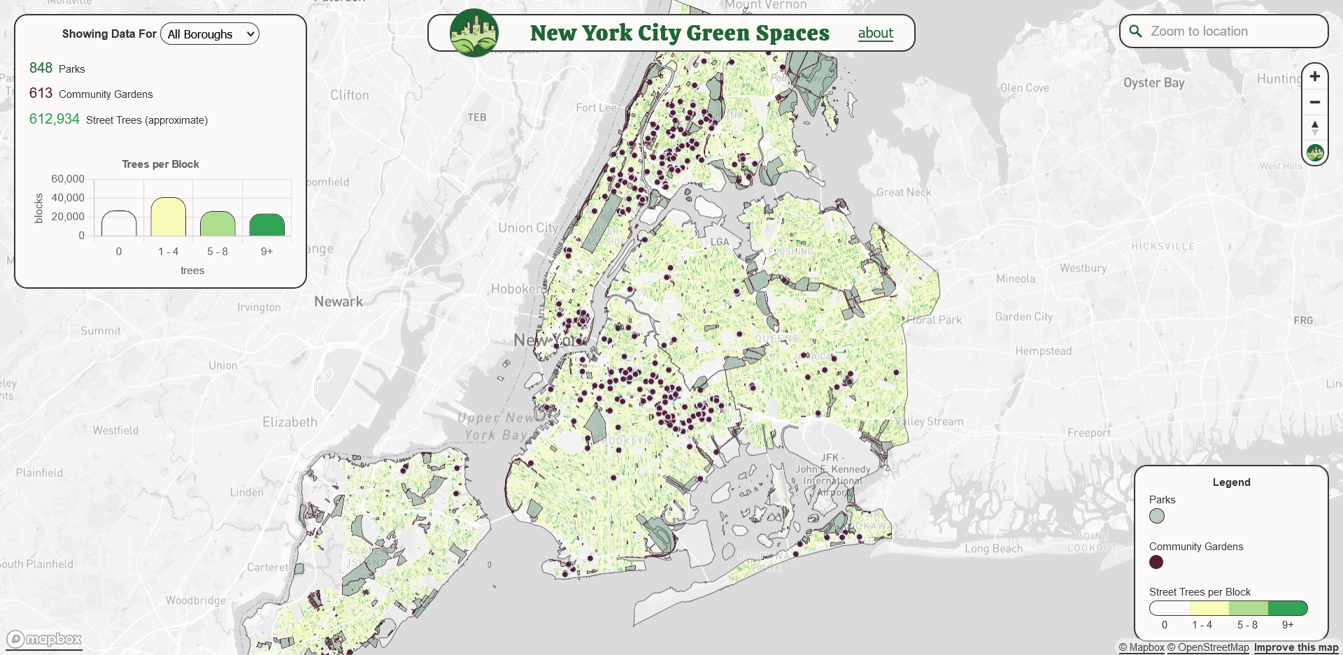 New York City Green Spaces – #infoshow