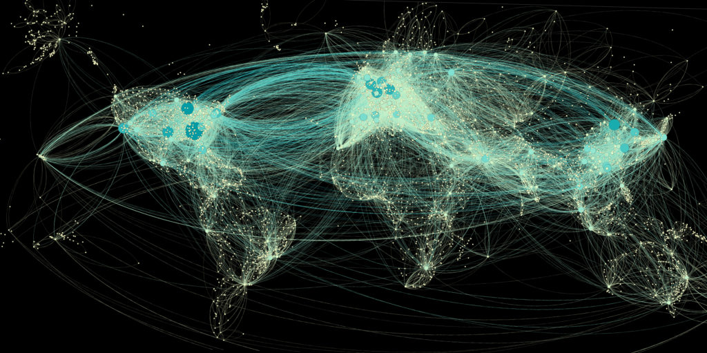 Visualizations of the Global Flights Network | Student Work