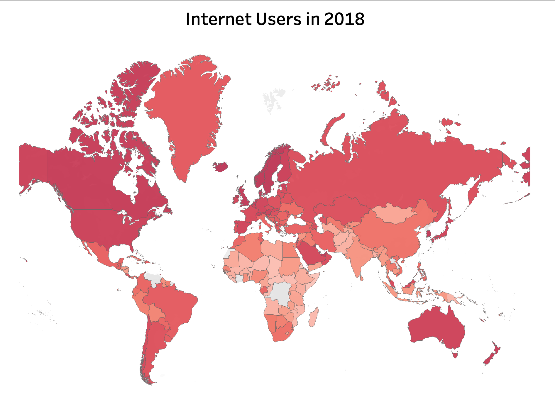 rising Internet usage Worldwide since 2000 – Information Visualization